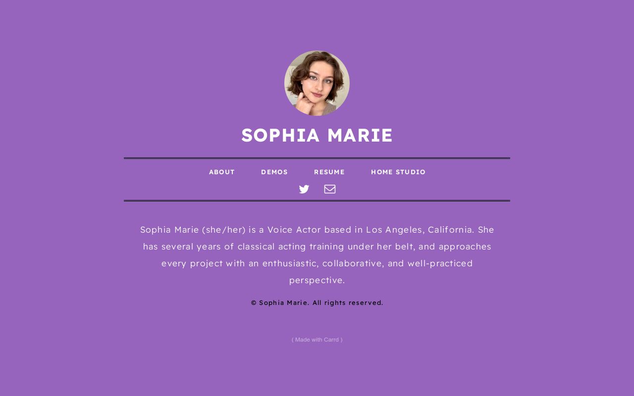 Sophia Marie - Voice Actor